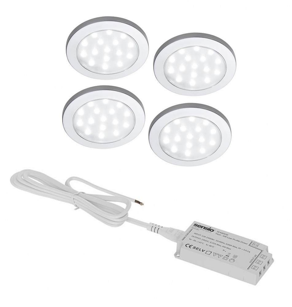 LED Under Cabinet Round Surface Lights - PINTO - solmer.co.uk